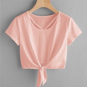 SHEIN | Tops | Nwt Shein Pink Crop Top For Summer | Poshmark